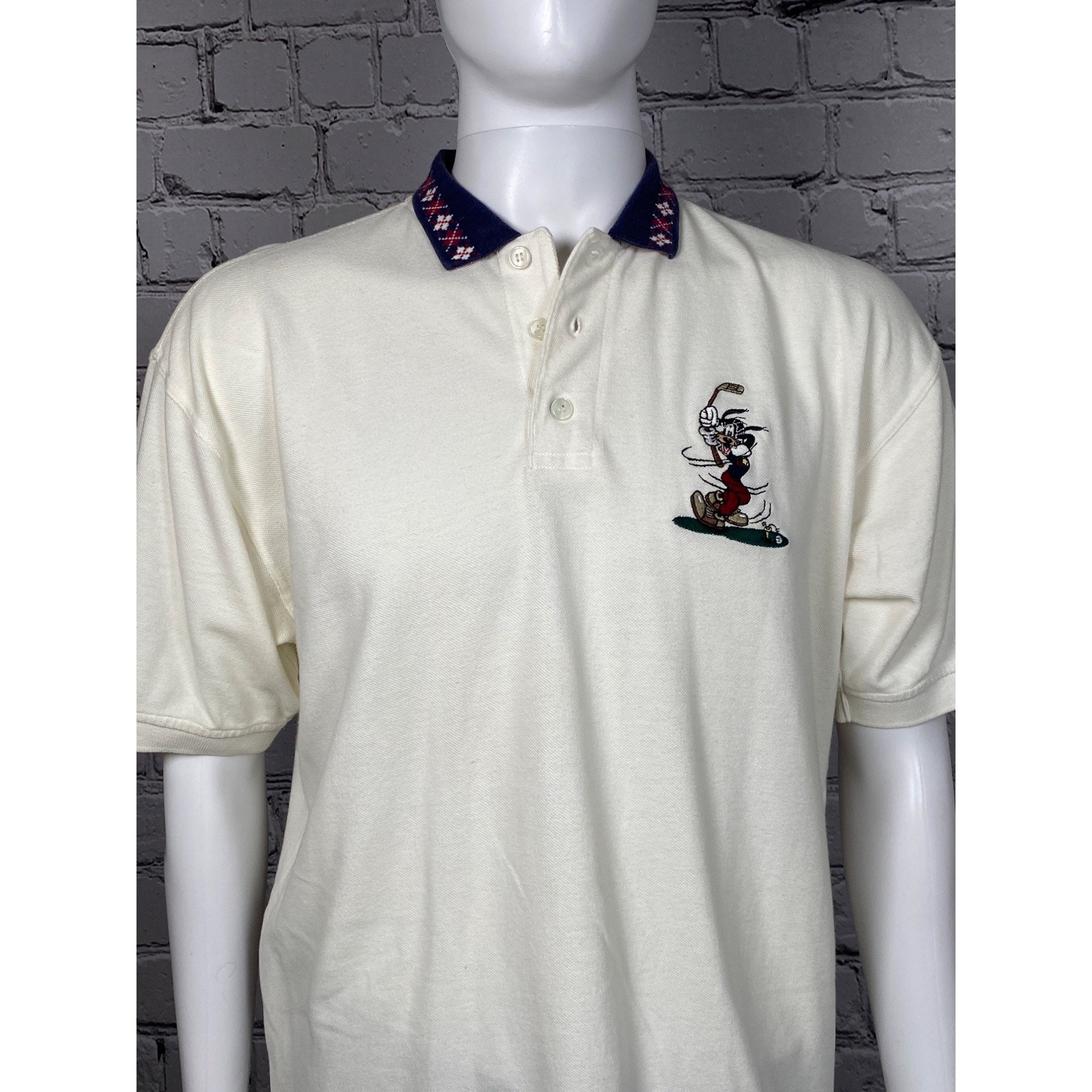 Goofy Vintage 90s Disney Store Mens Golf Polo Short Sleeve Medium - Etsy