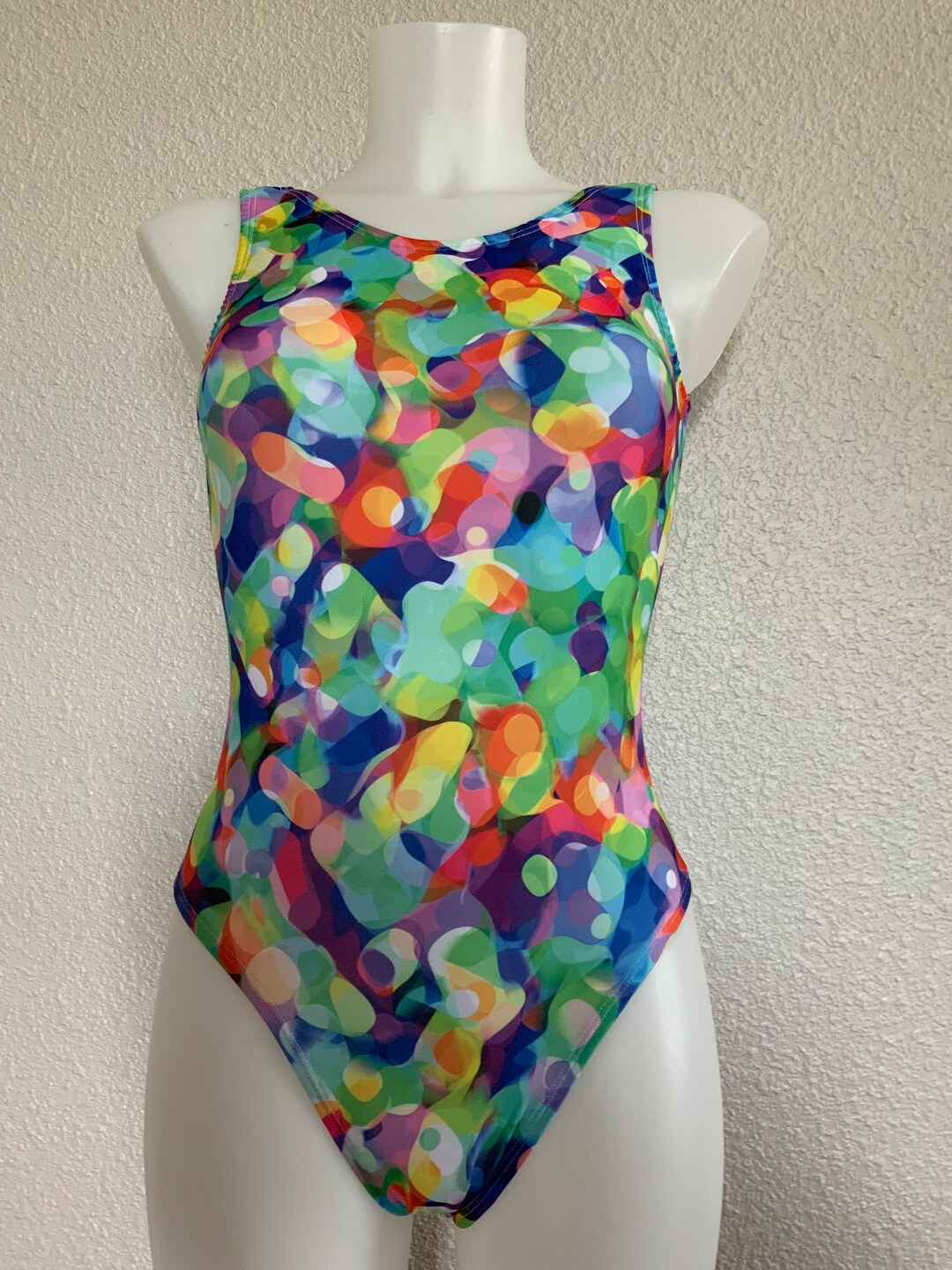 Red Monkey Gymnastic Leotard Colorful Glow Dots - Etsy