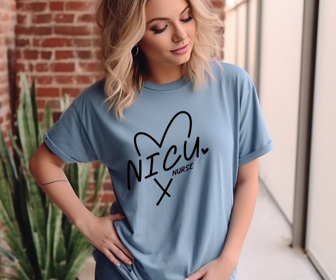 NICU Nurse Heart Custom Colors Tee Shirt. - Etsy