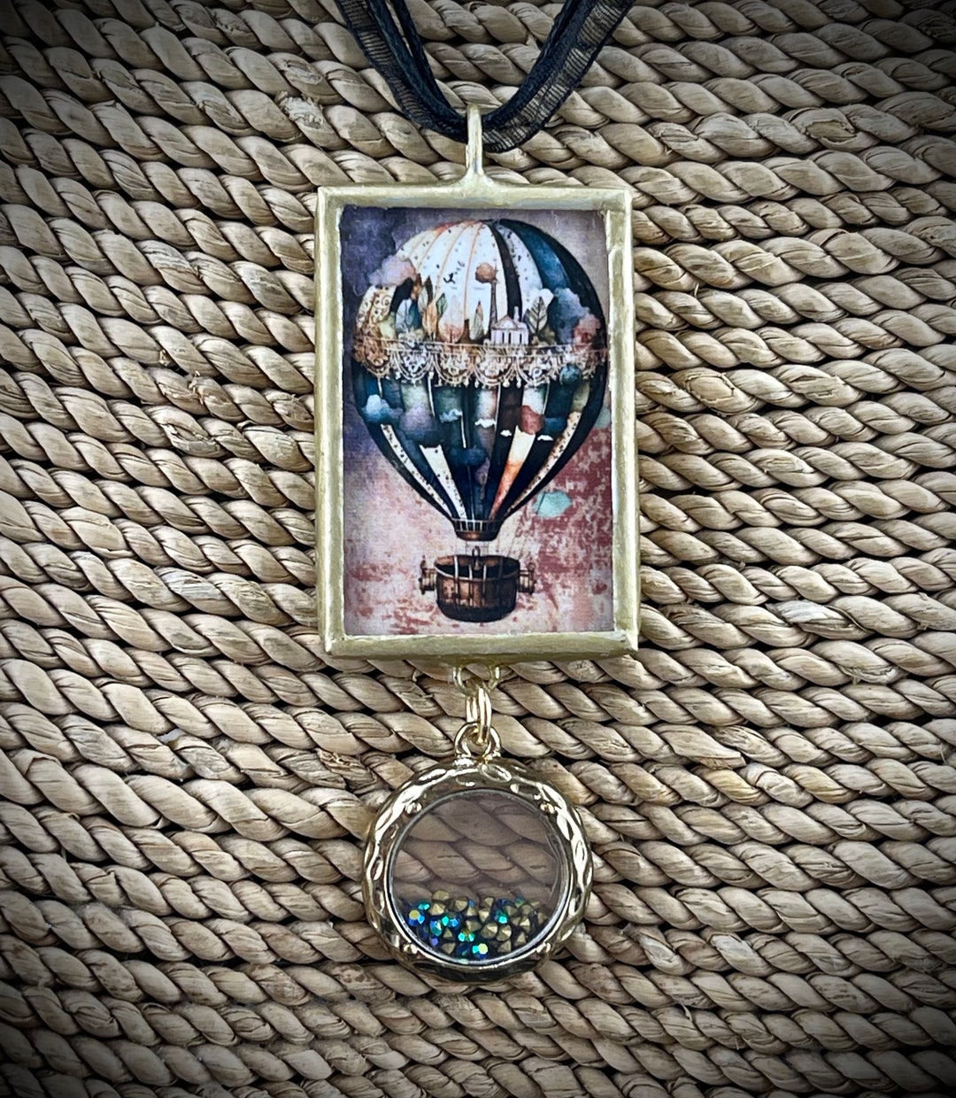 Steampunk Balloon Solder Pendant, Steampunk Balloon Pendant, Gift for ...