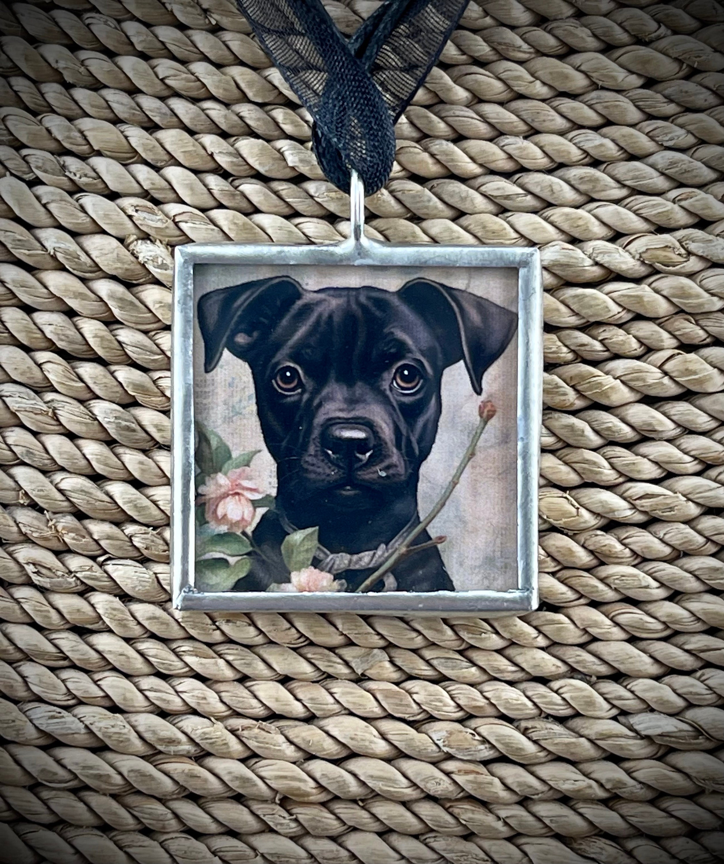 Dog Solder Pendant, Black Lab Solder Pendant, Dog Pendant, Black Puppy ...