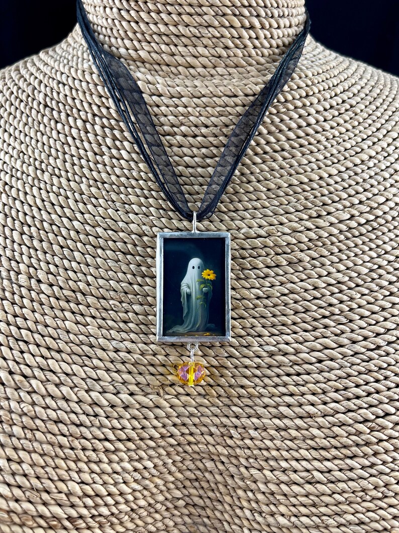 Halloween Ghost Soldered Pendant, Sweet Happy Ghost Pendant, Ghosts ...