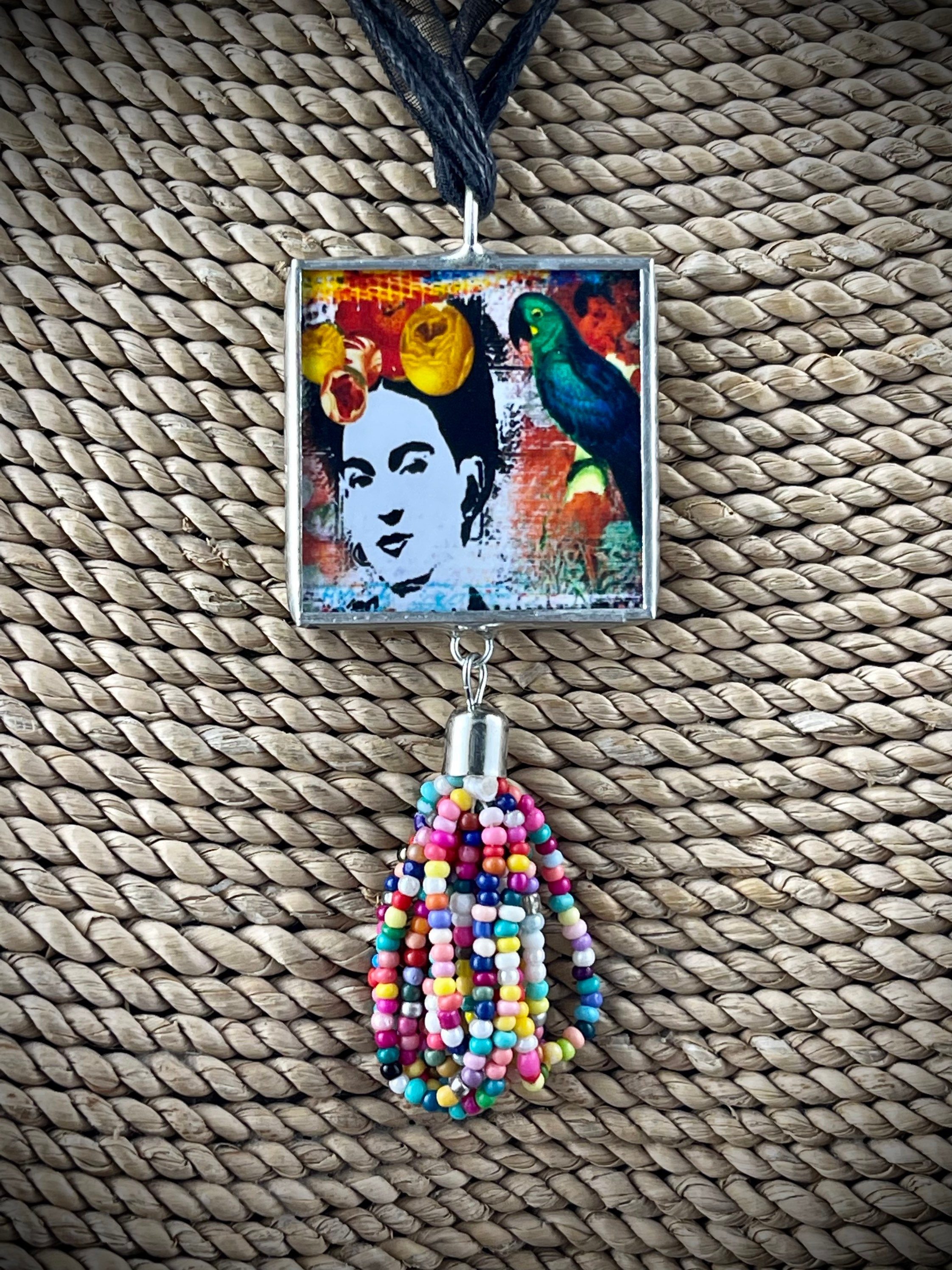 Frida Kahlo Soldered Pendant, Frida Kahlo Jewelry, Frida Kahlo, Gift ...