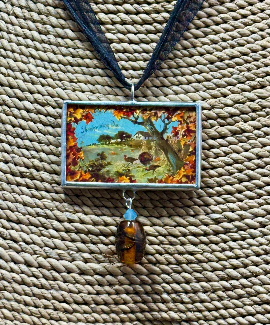 Vintage Thanksgiving Turkey Pendant Necklace, Sterling Silver Solder ...