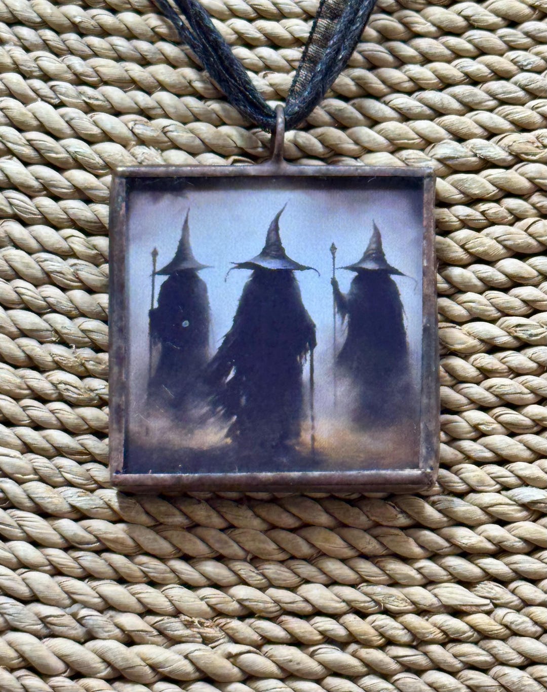 Halloween Witch Soldered Pendant, Halloween Covenant Pendant, Witch ...