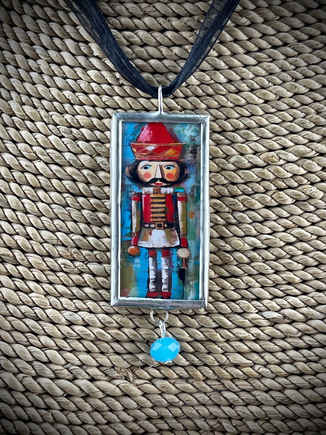 Whimsical Nutcracker and Santa Claus Pendant, Soldered Christmas ...