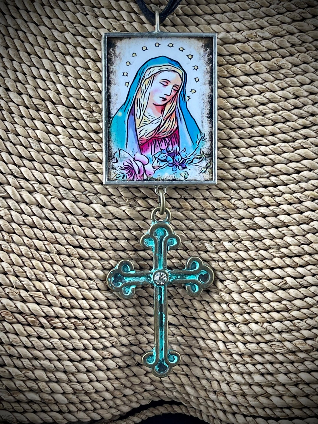 Clearance Our Lady Soldered Pendant, Religious Pendant, Gift for Mom ...