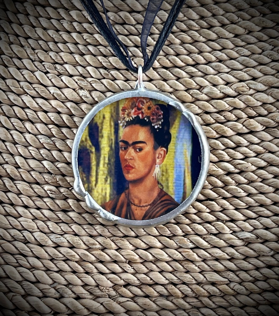 Frida Kahlo Soldered Pendant, Frida Pendant, Frida Collage, Gift for ...