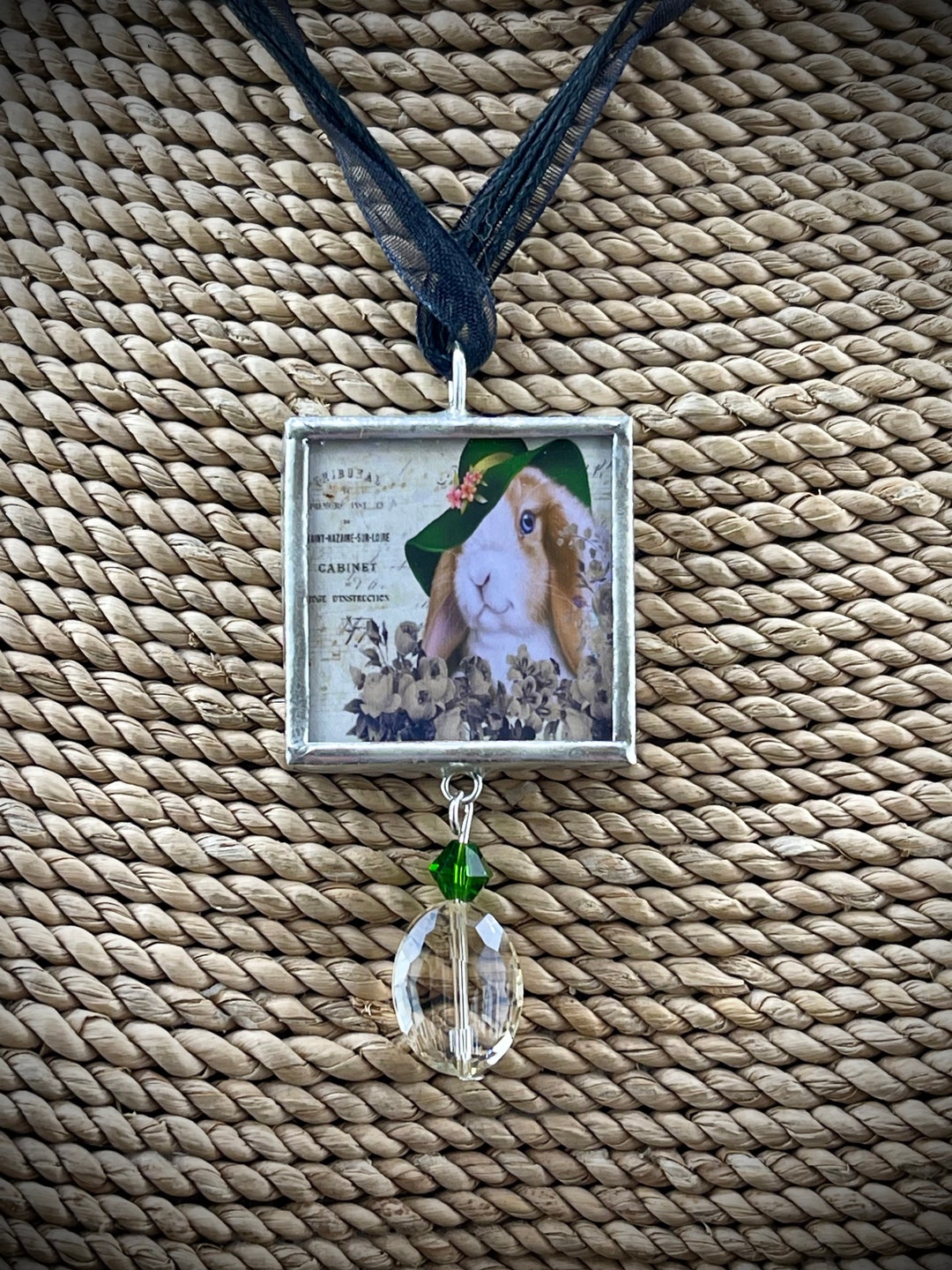 Bunny Solder Pendant, Rabbit Solder Pendant, Rabbit and Hat, Animal ...