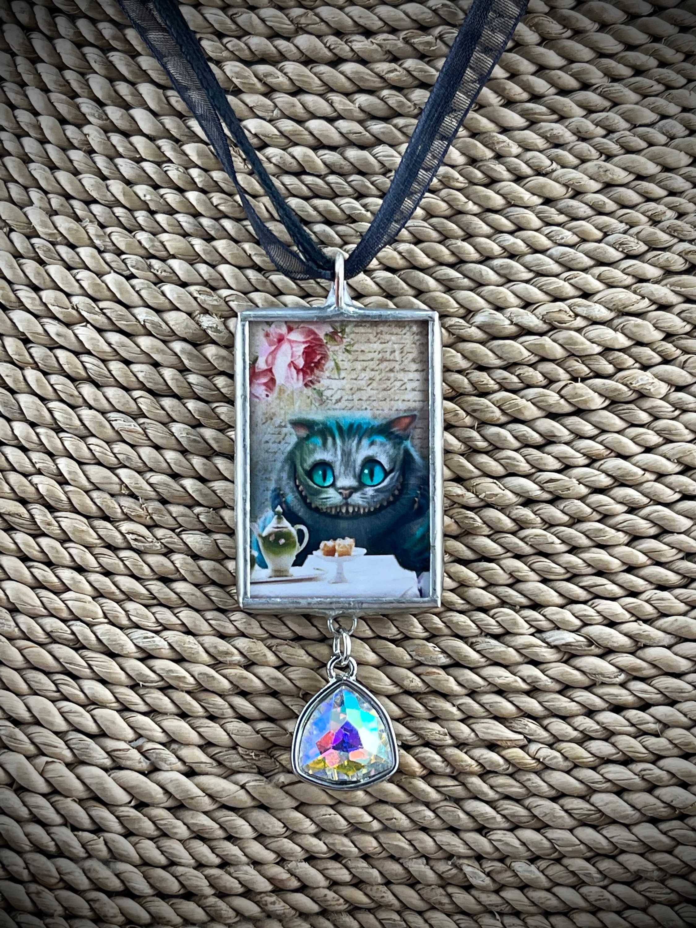 Alice in Wonderland Soldered Pendant Cheshire Cat Solder - Etsy