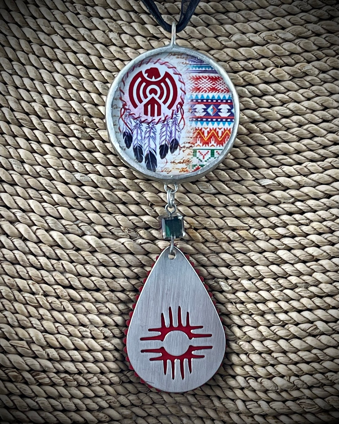 Native American Image Pendant, Southwestern Pendant, Dreamcatcher ...