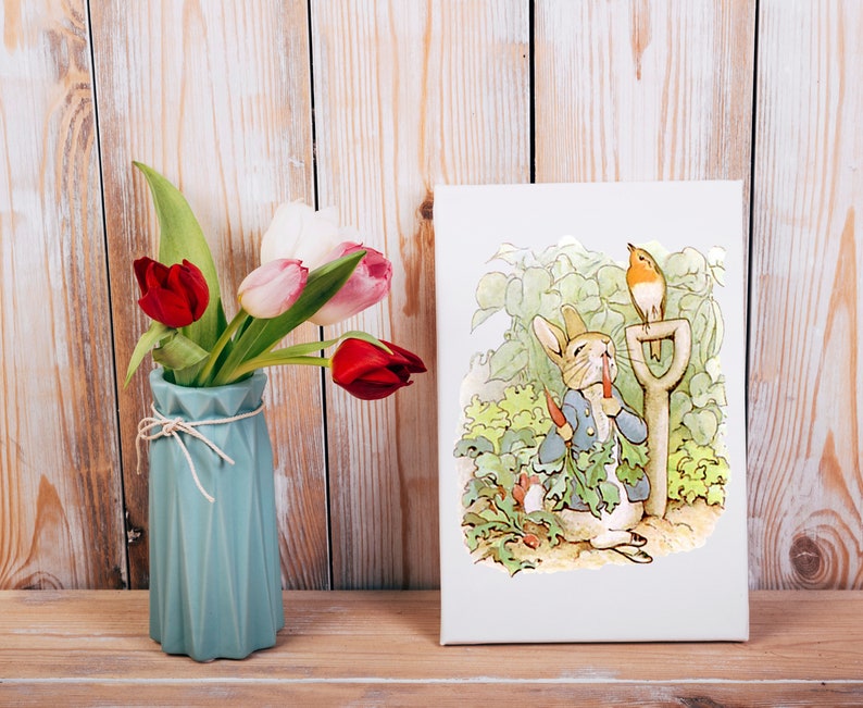 Peter Rabbit Eating Carrots Beatrix Potter Printable Digital Download ...