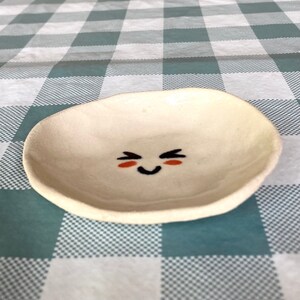 Handpainted Emoji Face Kawaii Ceramic Pottery Mini Ring Jewellery ...