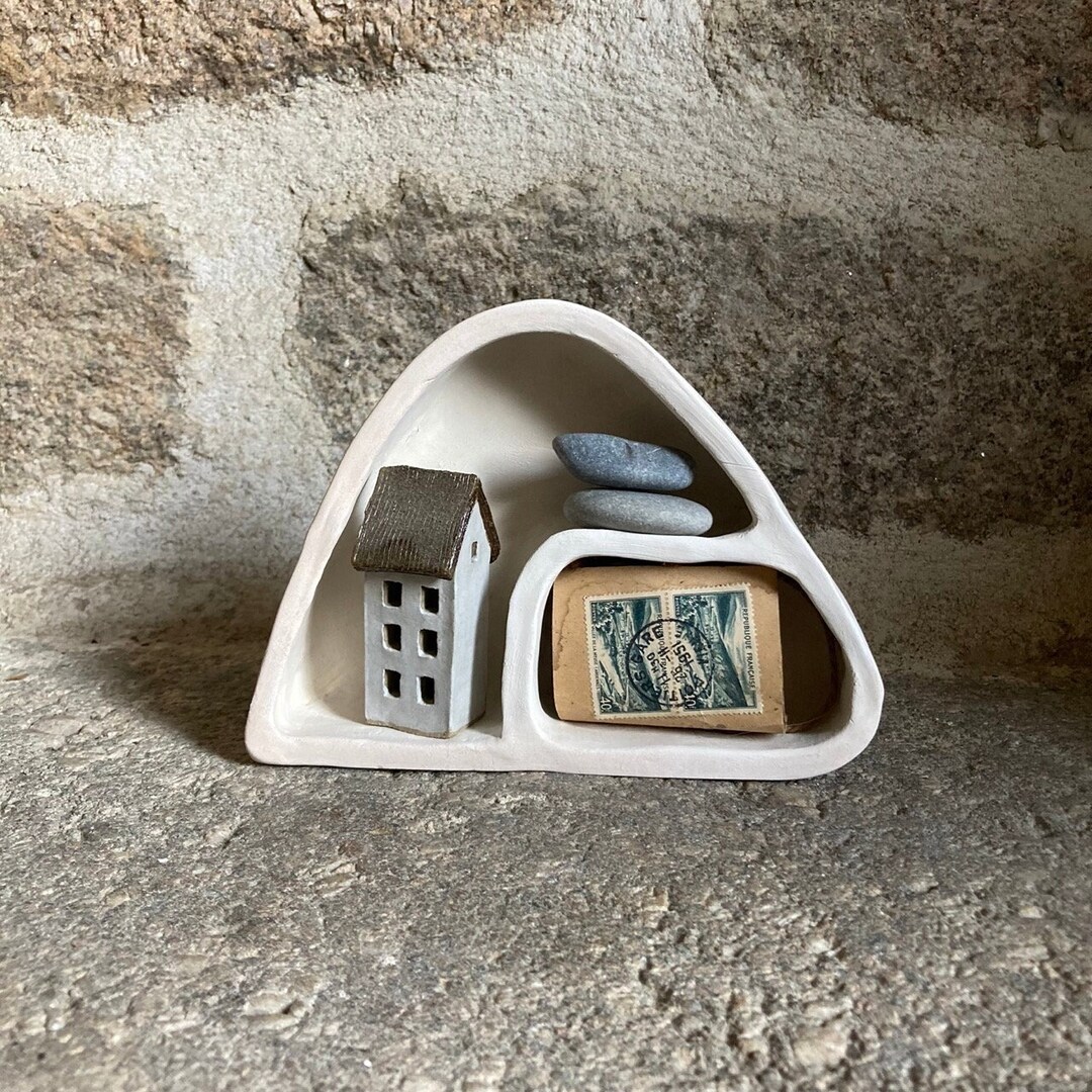 Handmade Slab Built Ceramic Shelf Organiser Organizer Shelving Unit ...