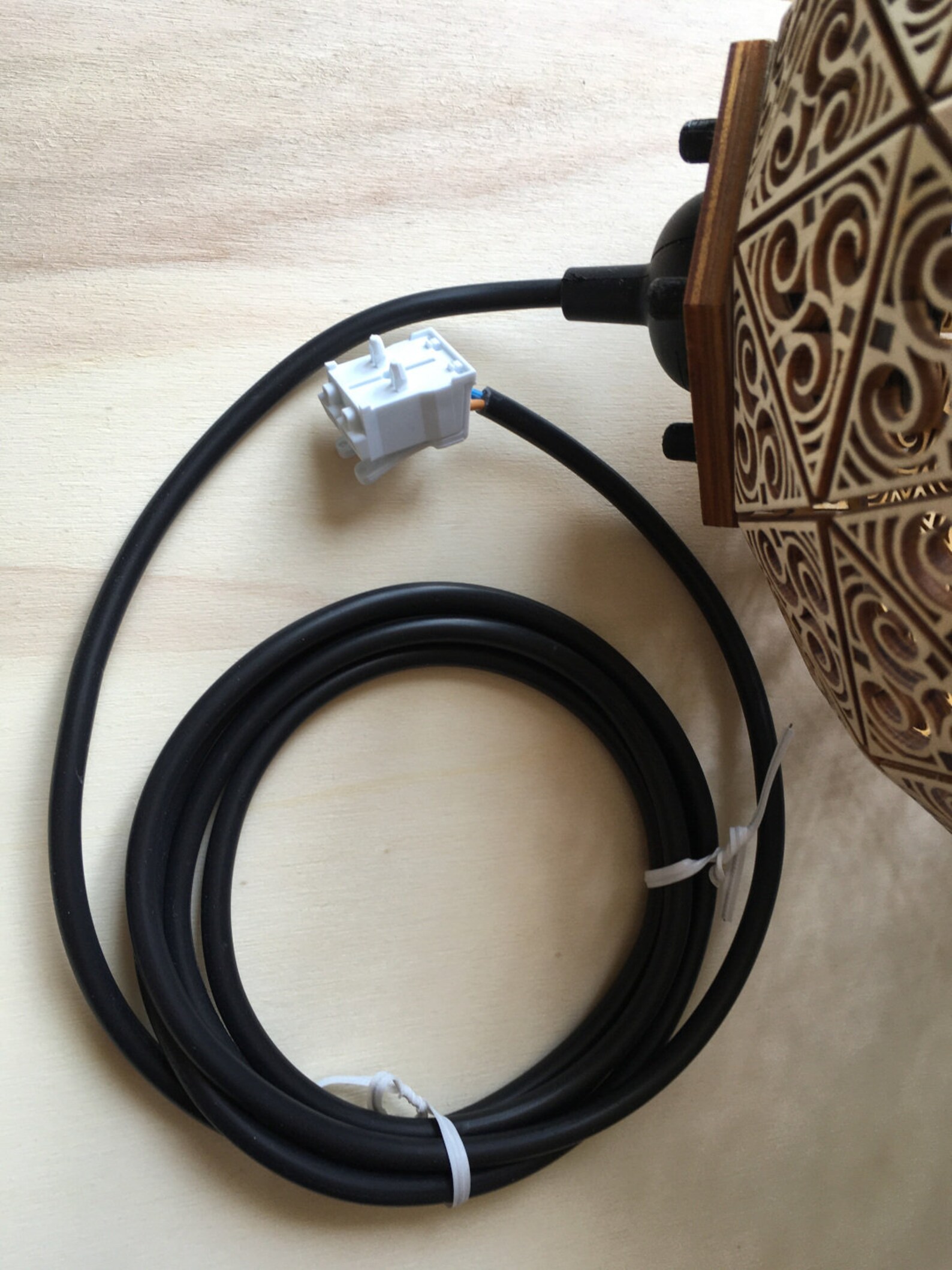 Wooden Hanging Lamp / Modern Light / Living Room / Bedroom / Kitchen ...