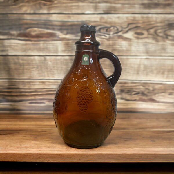 Amber Glass Jug - Etsy
