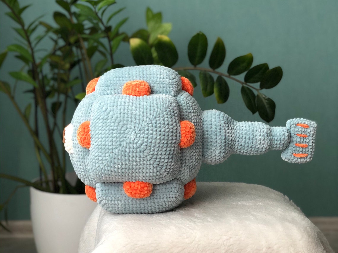 Handmade Crochet Guardian Plush | Pixel Ocean Mob Amigurumi | Soft Toy ...