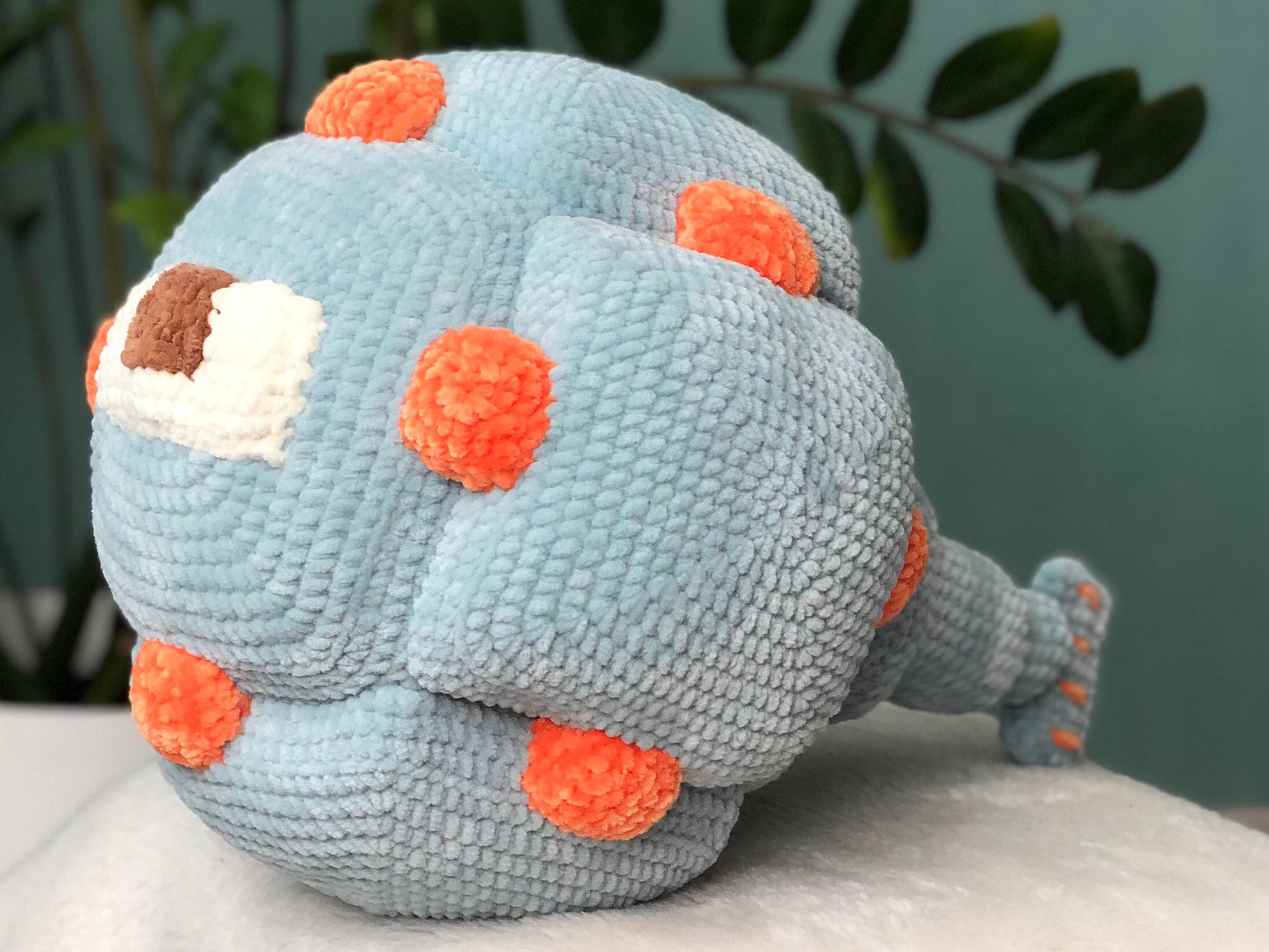 Handmade Crochet Guardian Plush | Pixel Ocean Mob Amigurumi | Soft Toy ...