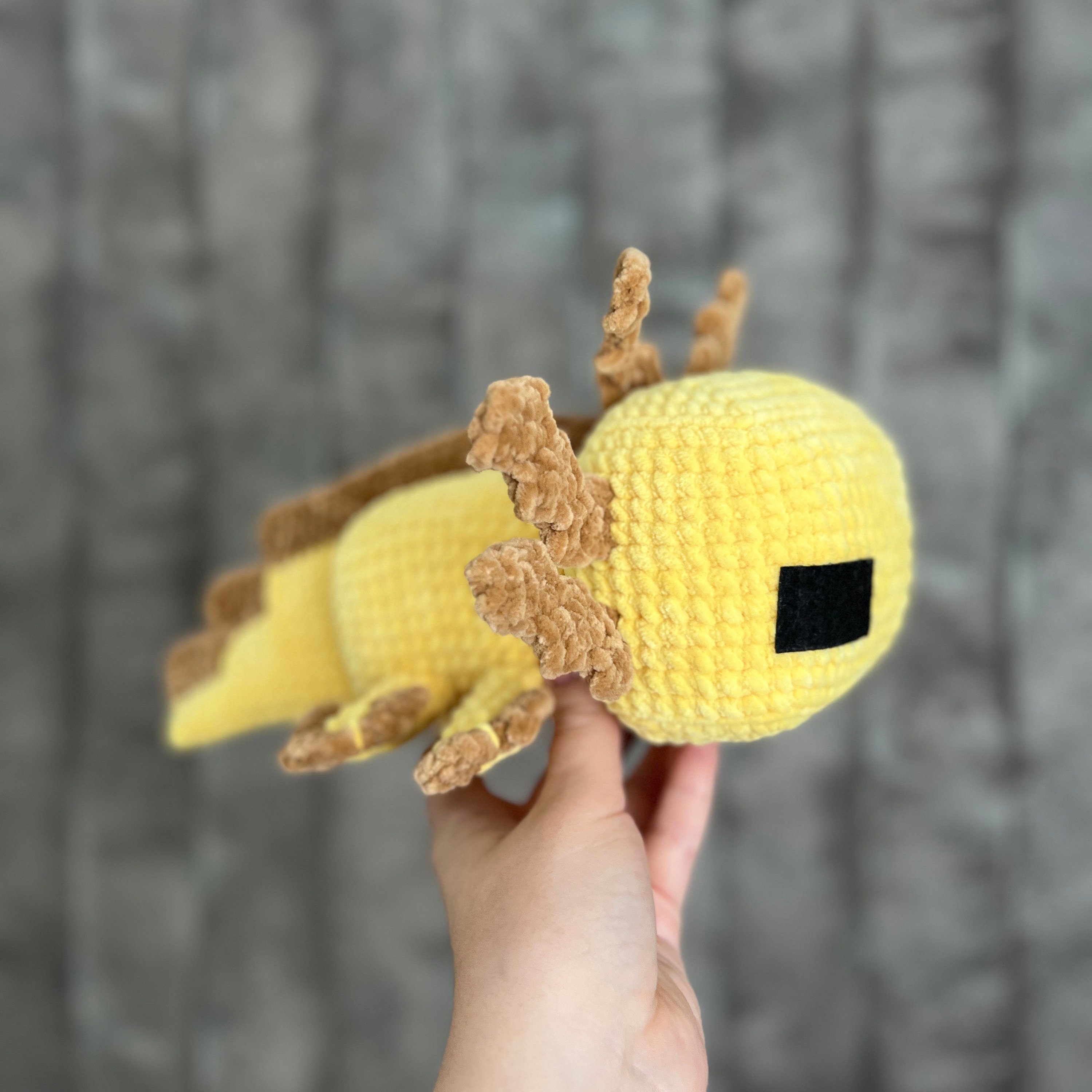 Yellow Axolotl Plush Plushie Gamer Gift Yellow Axolotl - Etsy