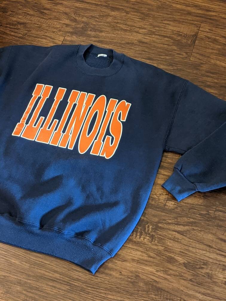 University of Illinois Sweater 1990s Vintage | Etsy