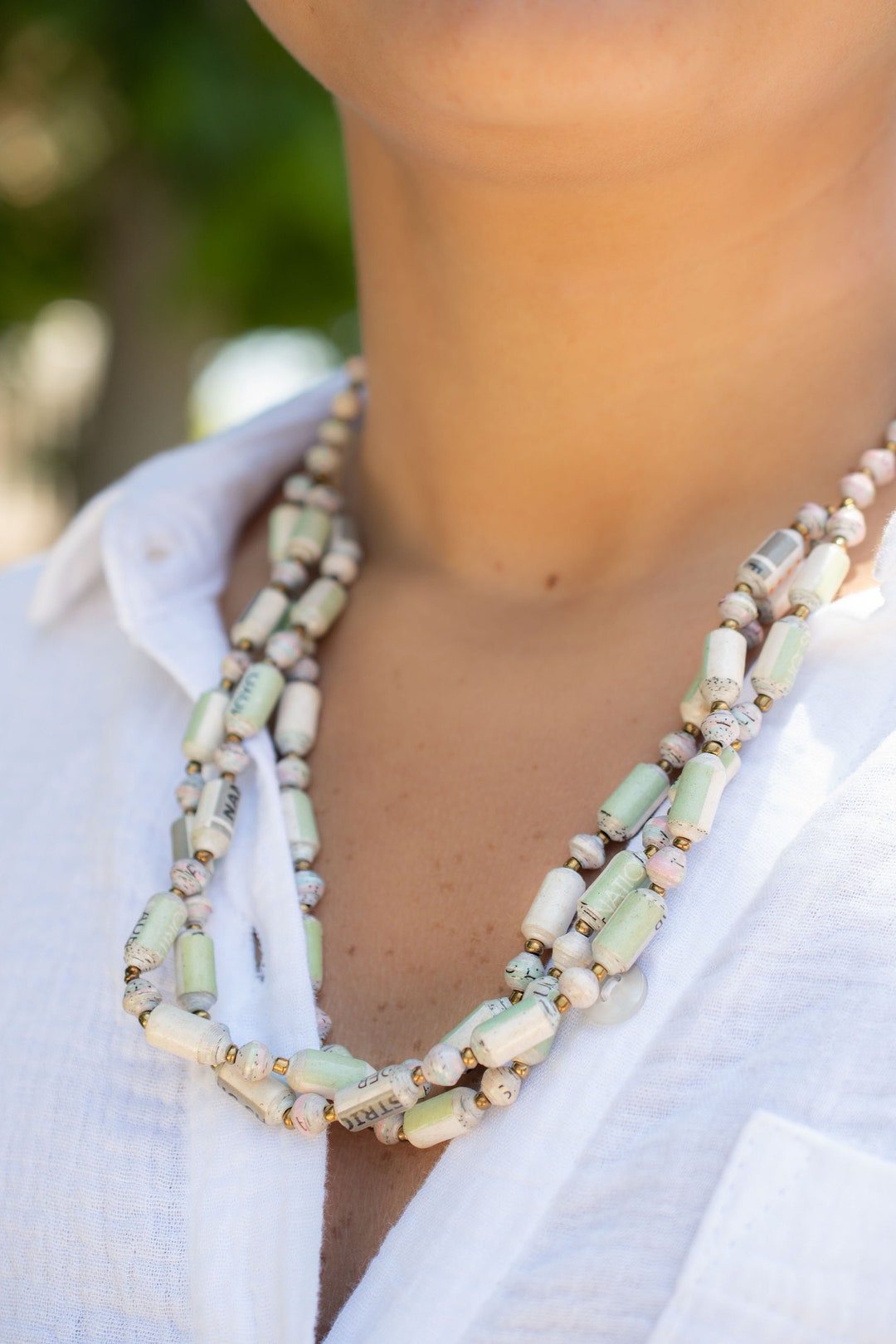 Paper Beads Necklace, Handmade Uganda, African, Eco - Friendly,jewelry ...