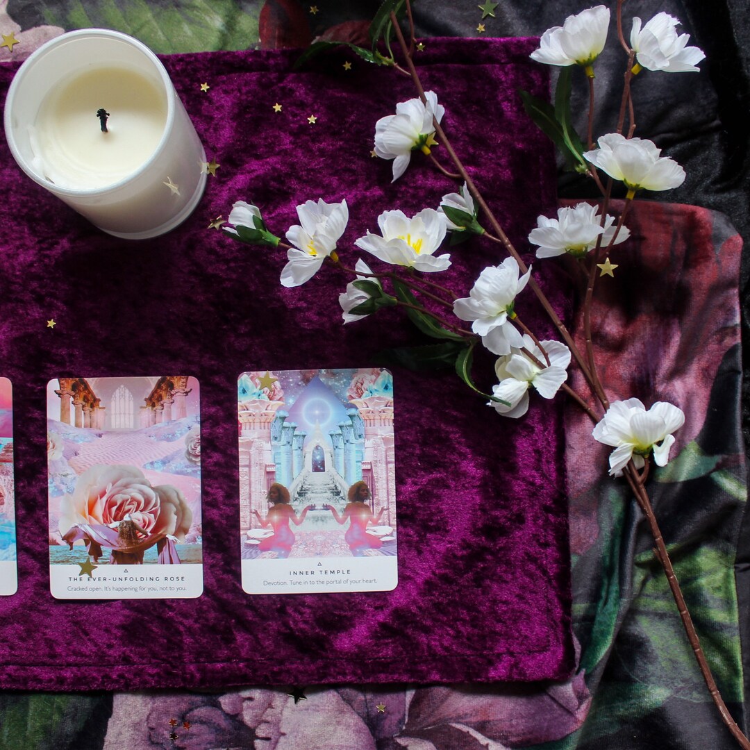 Tarot Mat Colour PLUM, Purple Altar Cloth, Book Wrap, Tarot Card Cloth ...