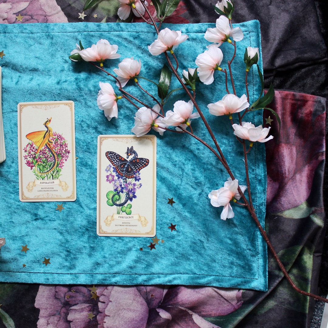Tarot Mat Colour AQUAMARINE, Blue Altar Cloth, Book Wrap, Tarot Card ...