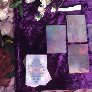 Tarot Mat Colour ROYAL, Purple Altar Cloth, Book Wrap, Tarot Card Cloth ...
