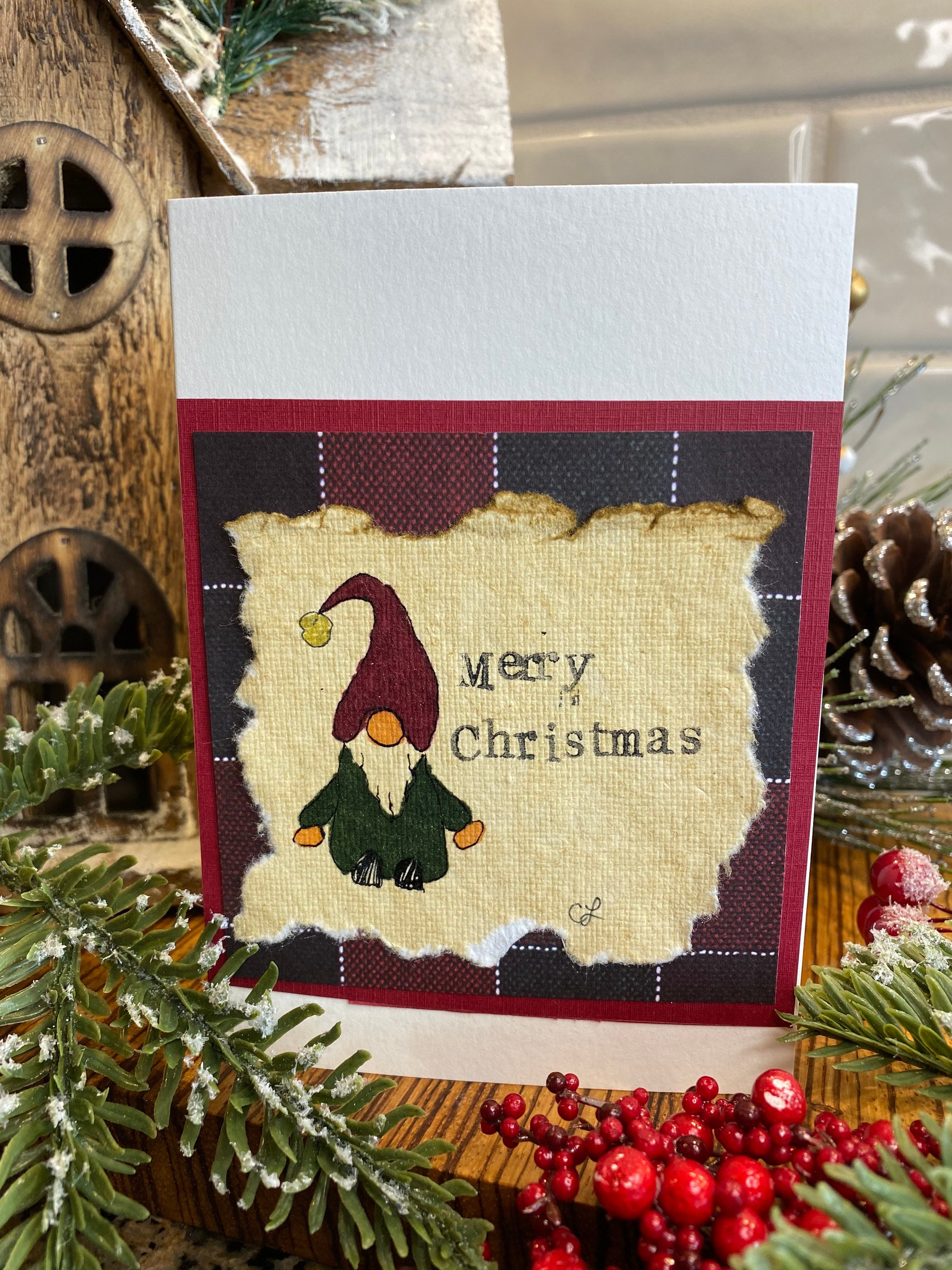 Gnome Christmas Cards Set of 5 - Etsy Canada
