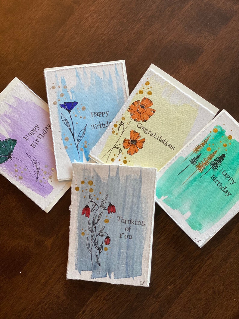 Greeting Cards- Set of 5- Variety Pack - Etsy