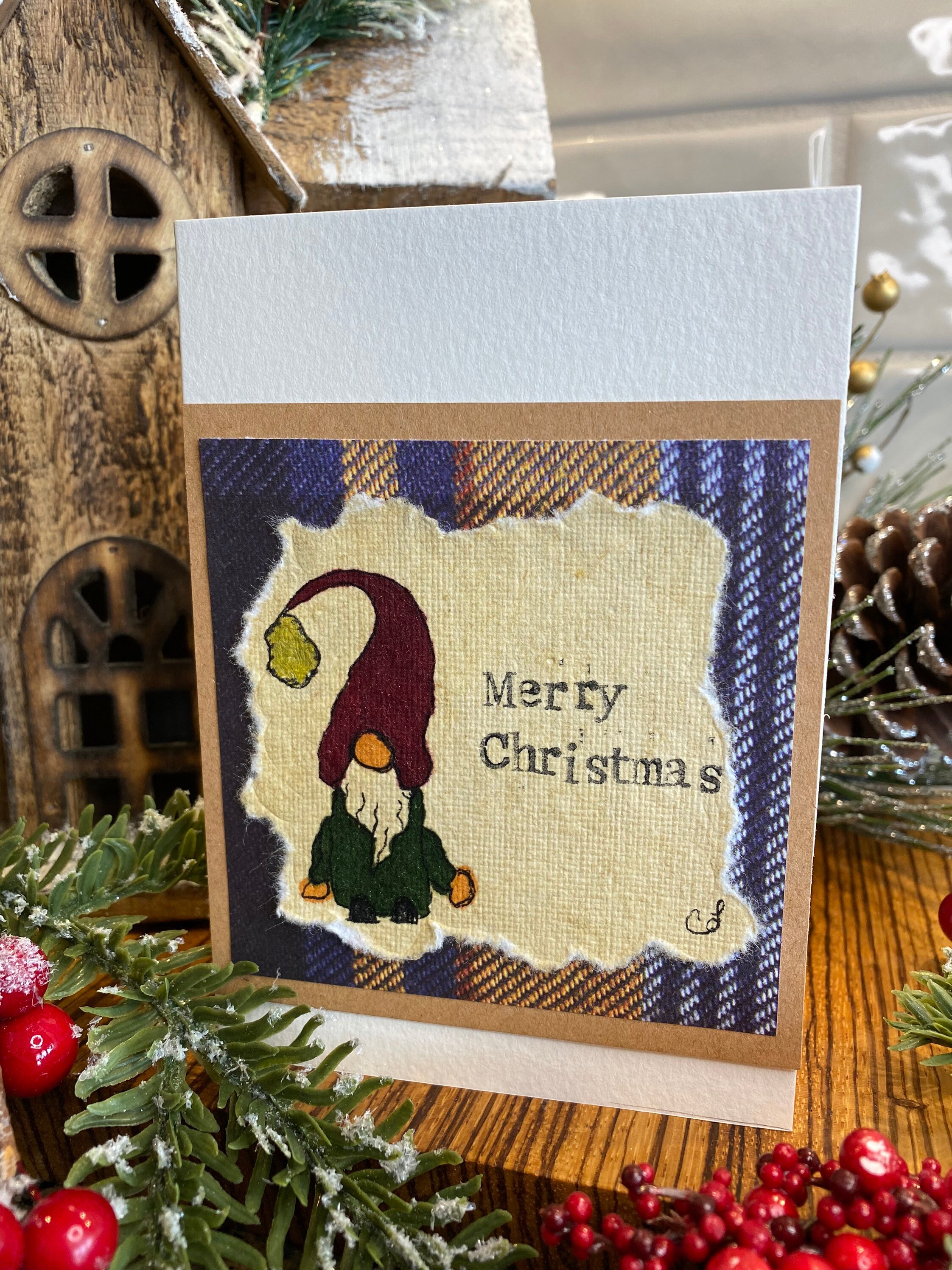 Gnome Christmas Cards Set of 5 - Etsy Canada