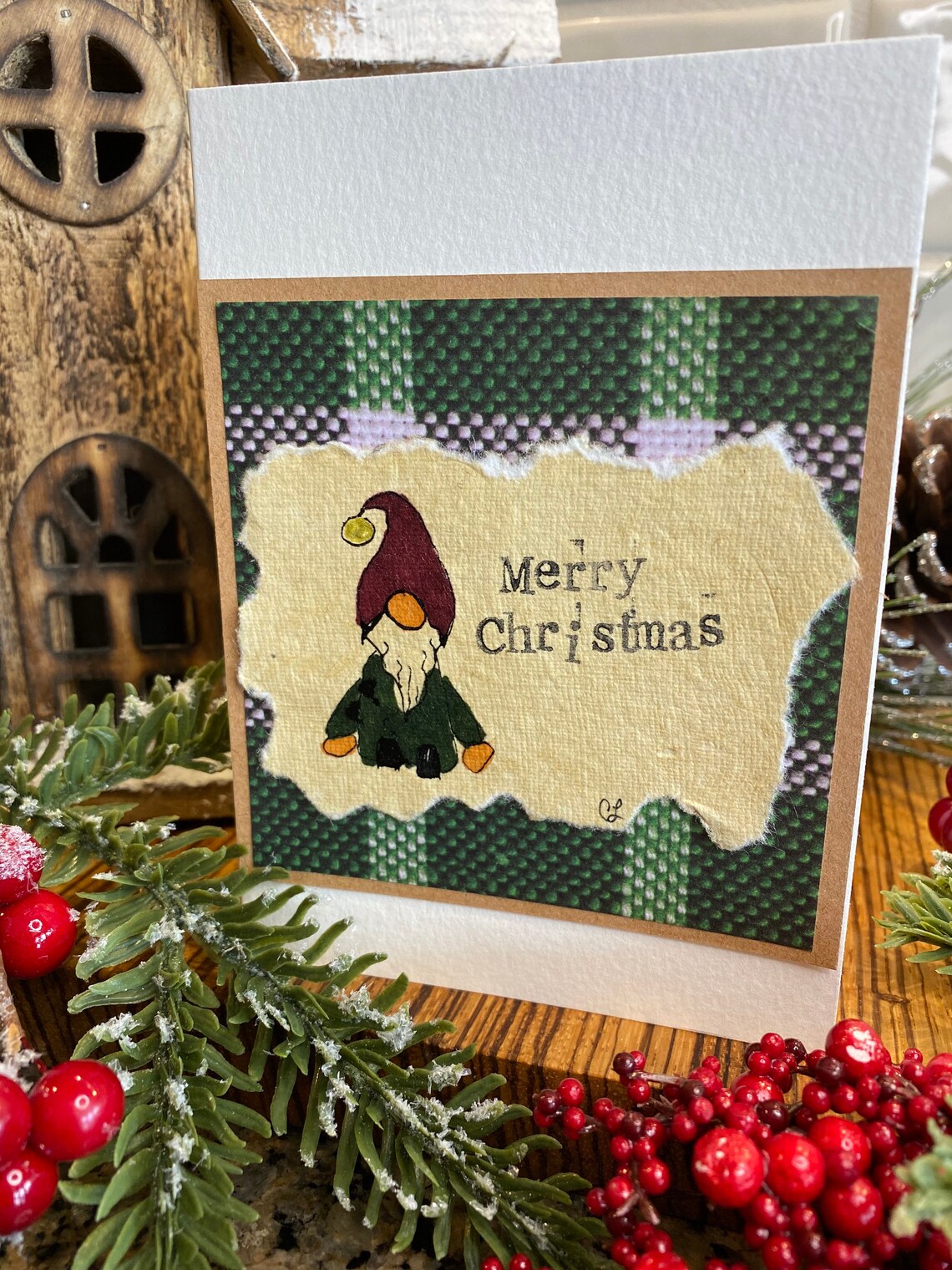 Gnome Christmas Cards Set of 5 - Etsy Canada