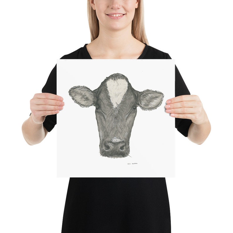 Cow Colored Pencil Drawing - Etsy