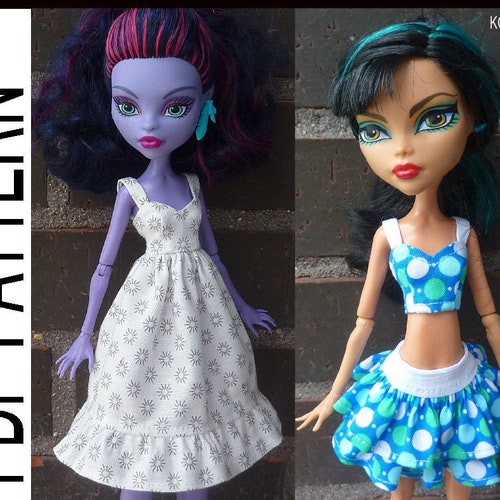 PDF Pattern to Make the Outfits of the Photo for Monster High - Etsy UK