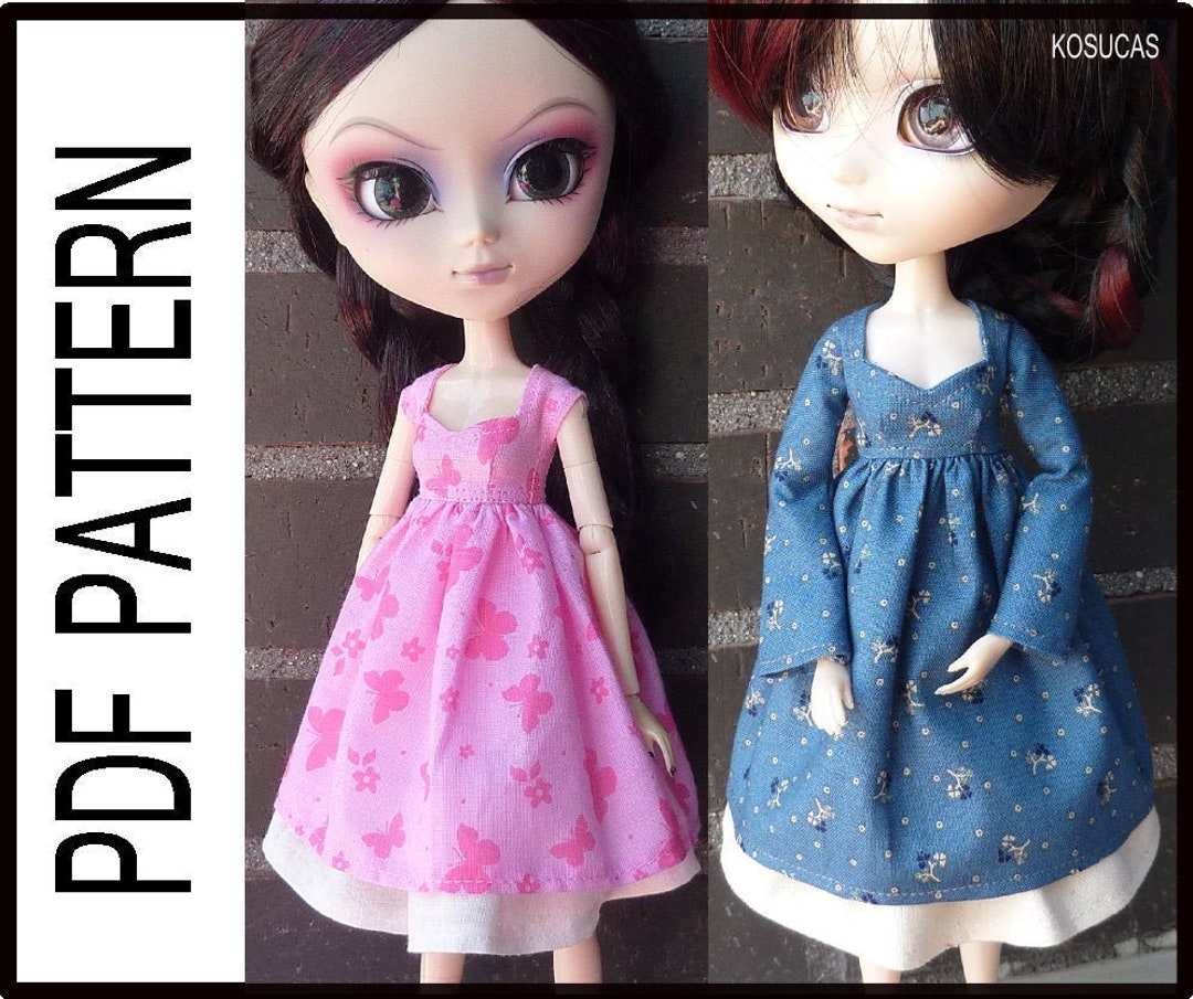 PDF Pattern to Make a Dress for Pullip Size, Body 4. - Etsy