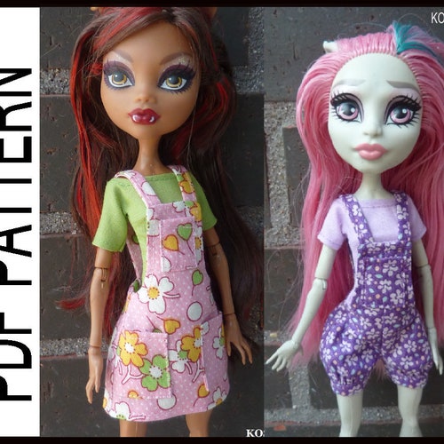 PDF Pattern to Make the Outfits of the Photo for Monster High - Etsy