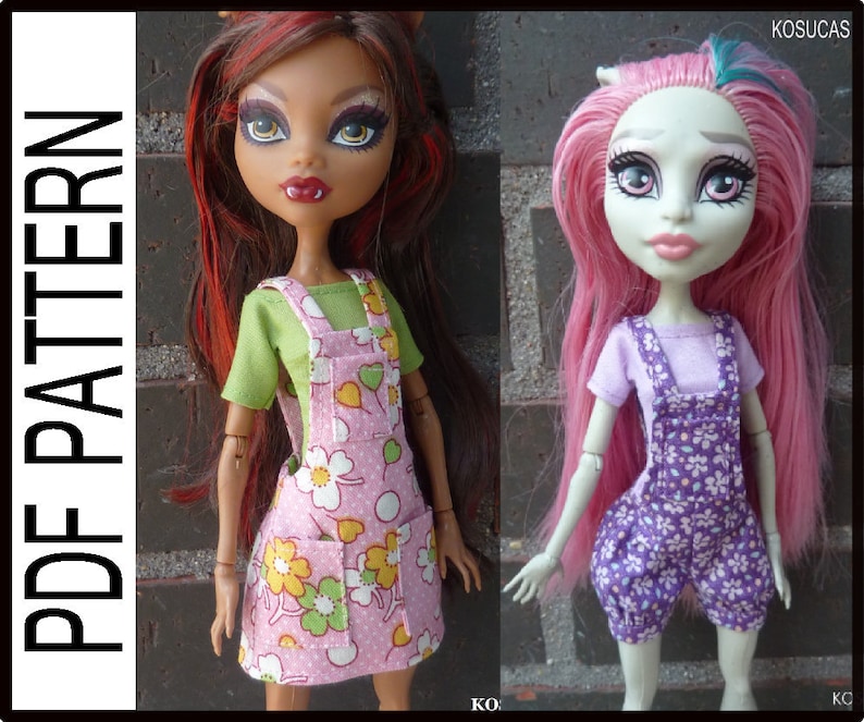 PDF Pattern to Make the Outfits of the Photo for Monster High - Etsy UK