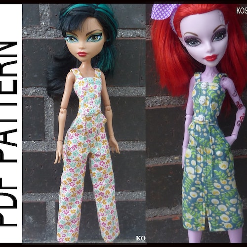 PDF Pattern to Make the Outfits of the Photo for Monster High - Etsy