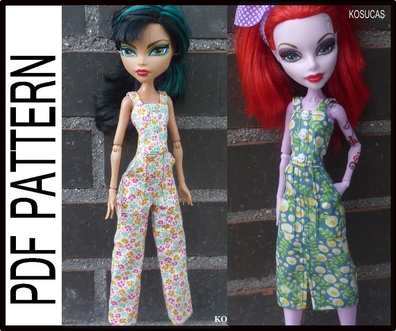 PDF Pattern to Make the Outfits of the Photo for Monster High - Etsy UK