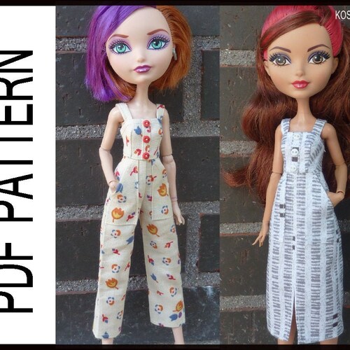 PDF Pattern to Make a Jumpsuit and a Dress for Ever After High - Etsy