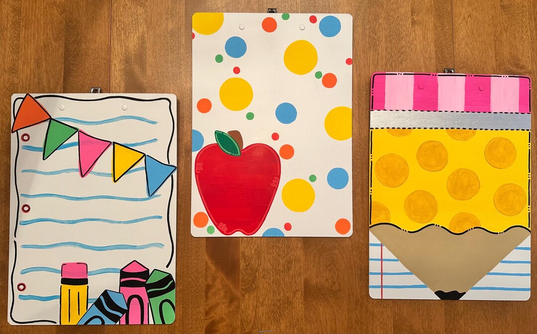 Custom, Hand Painted Clipboards for Teachers - Etsy