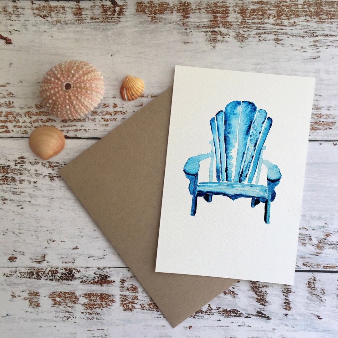 Adirondack Chair Greeting Card - Etsy