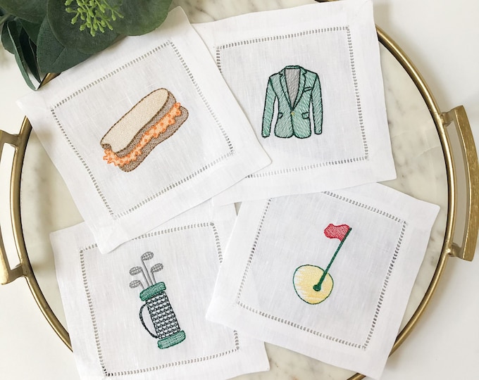 Masters Golf Cocktail Napkins, Golf Cocktail Napkins, Masters ...