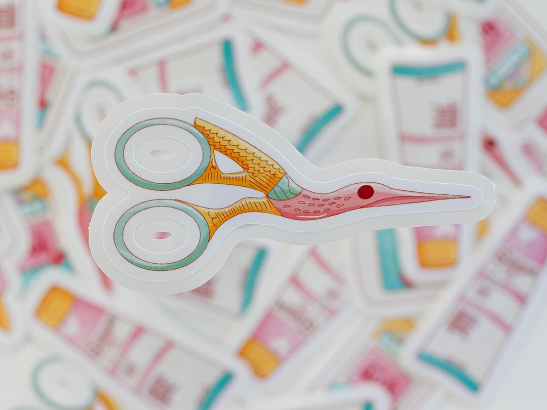 Embroidery Scissor - Cute Stickers | Waterproof Stickers - Laptop ...