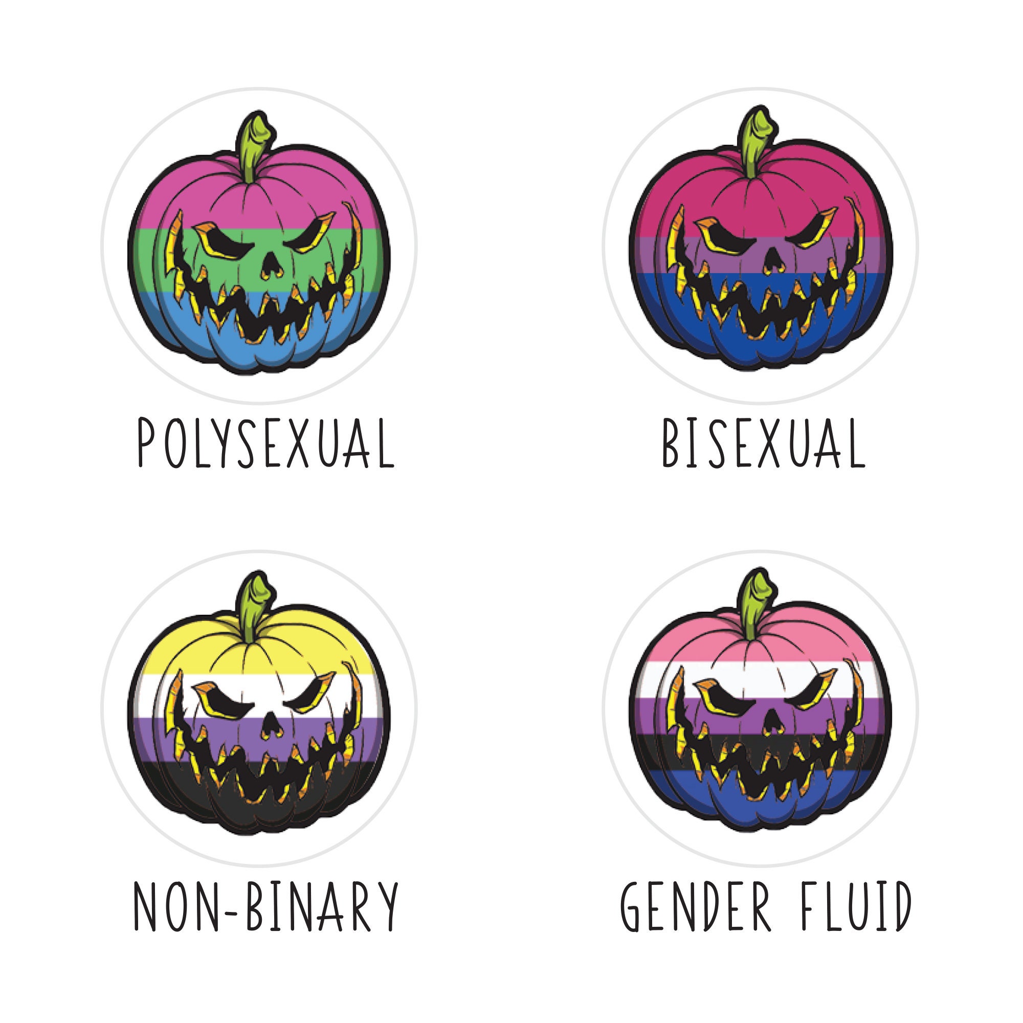 Pride Pumpkin Button | Etsy