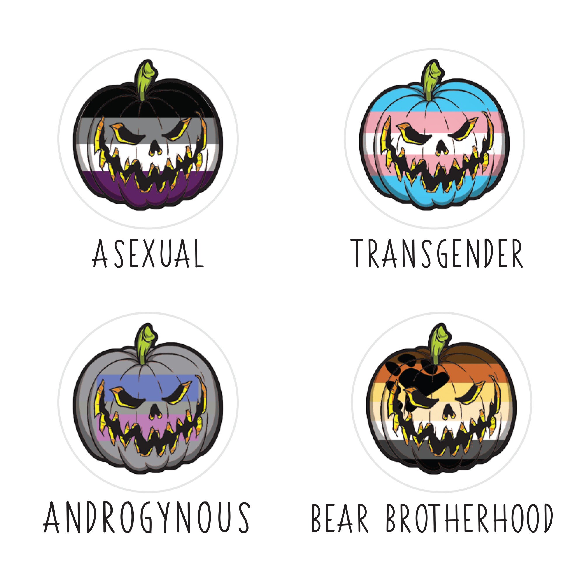 Pride Pumpkin Button | Etsy