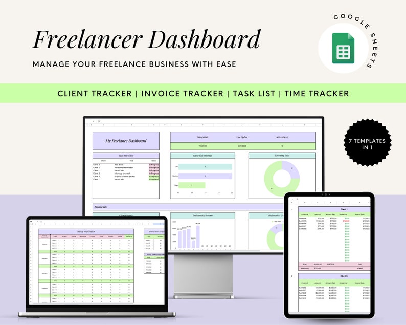 Freelance Dashboard, Freelance Planner, Business Plan, Small Business ...
