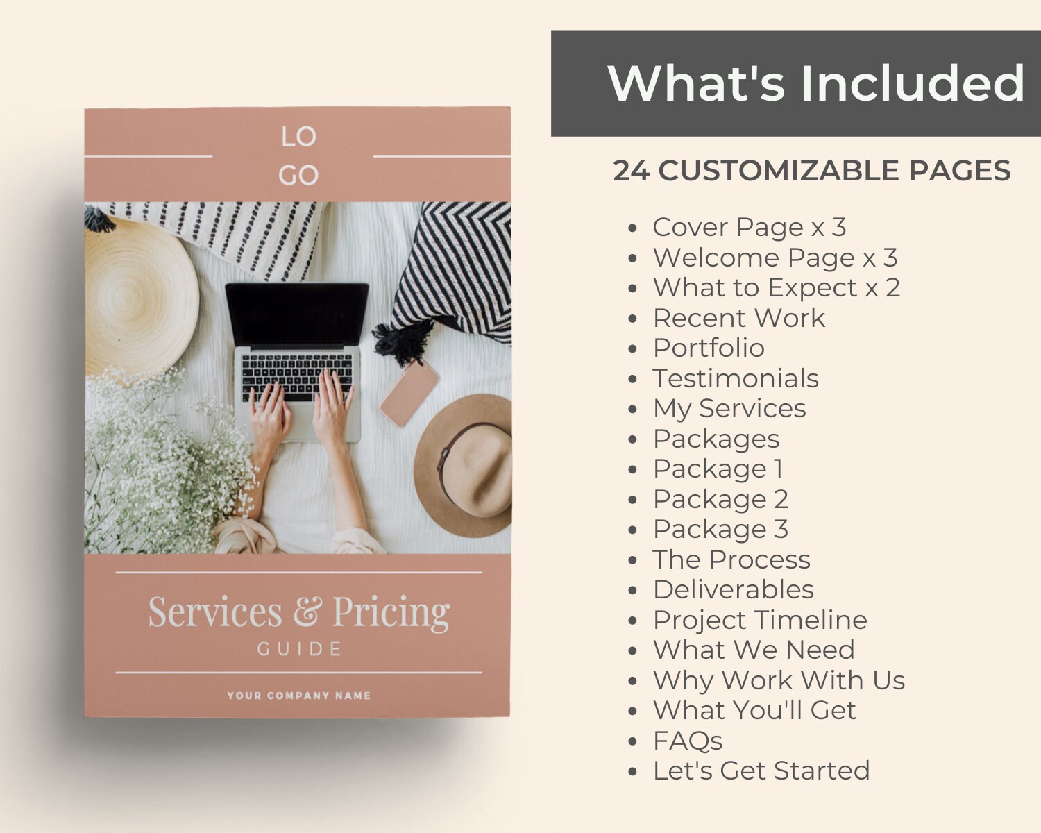 Services and Pricing Guide Template Services & Pricing | Etsy
