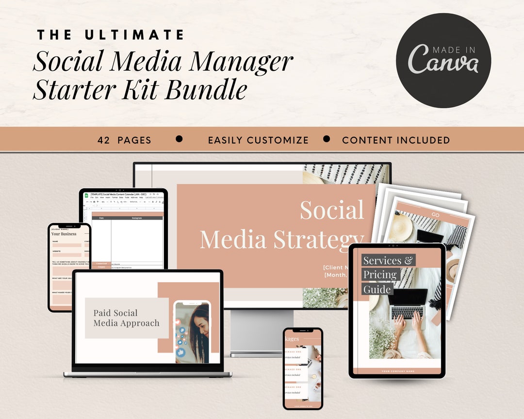 Social Media Manager Starter Kit | Social Media Manager Bundle | Social ...