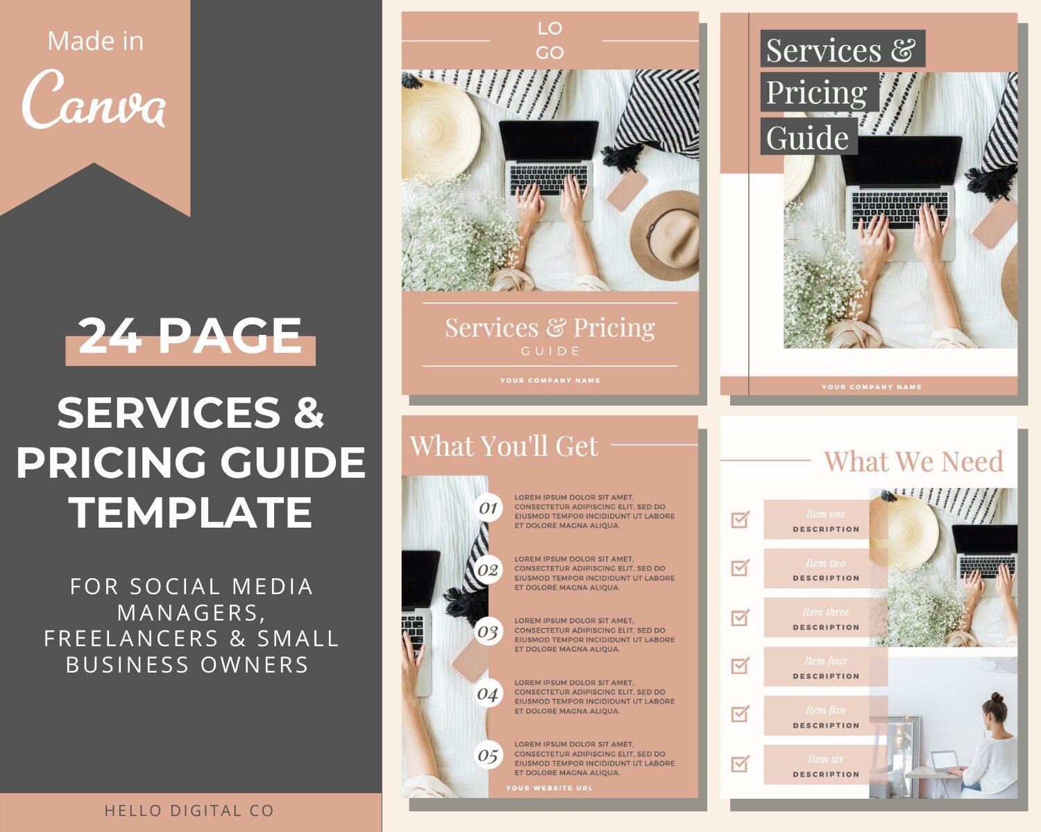 Services and Pricing Guide Template Services & Pricing | Etsy